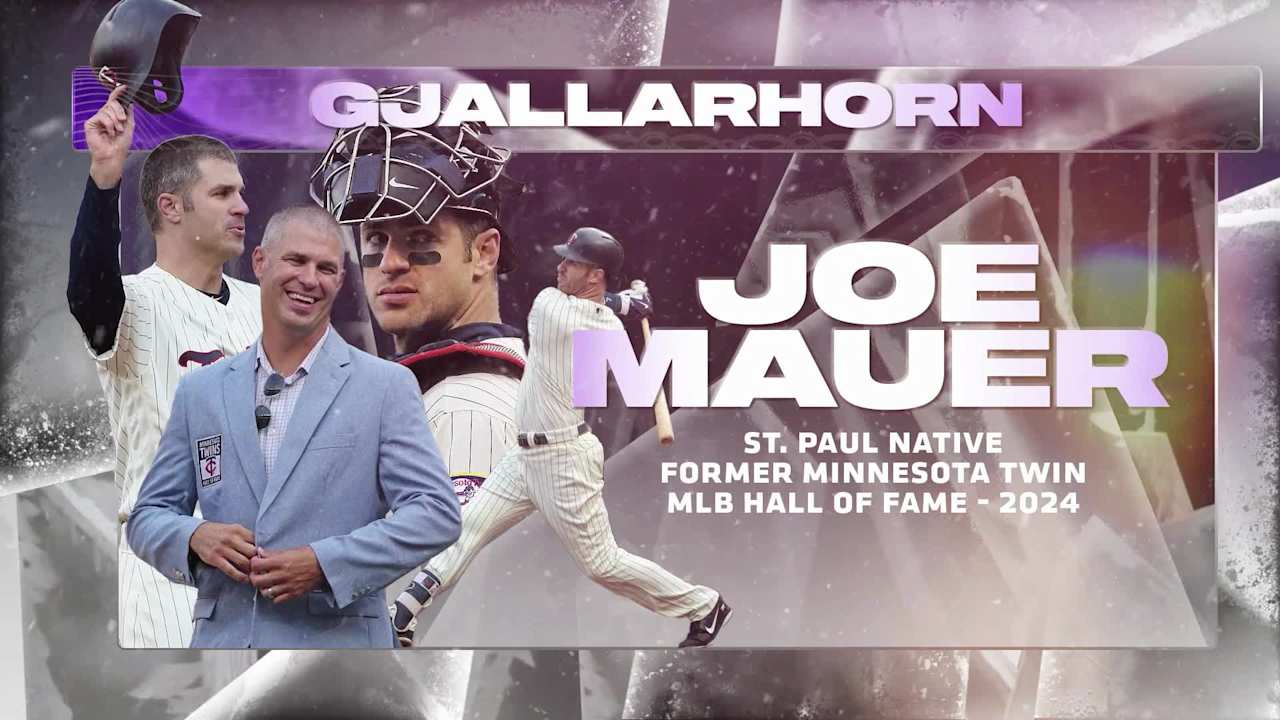 Joe Mauer Sounds The Gjallarhorn Prior To Vikings vs. Bears