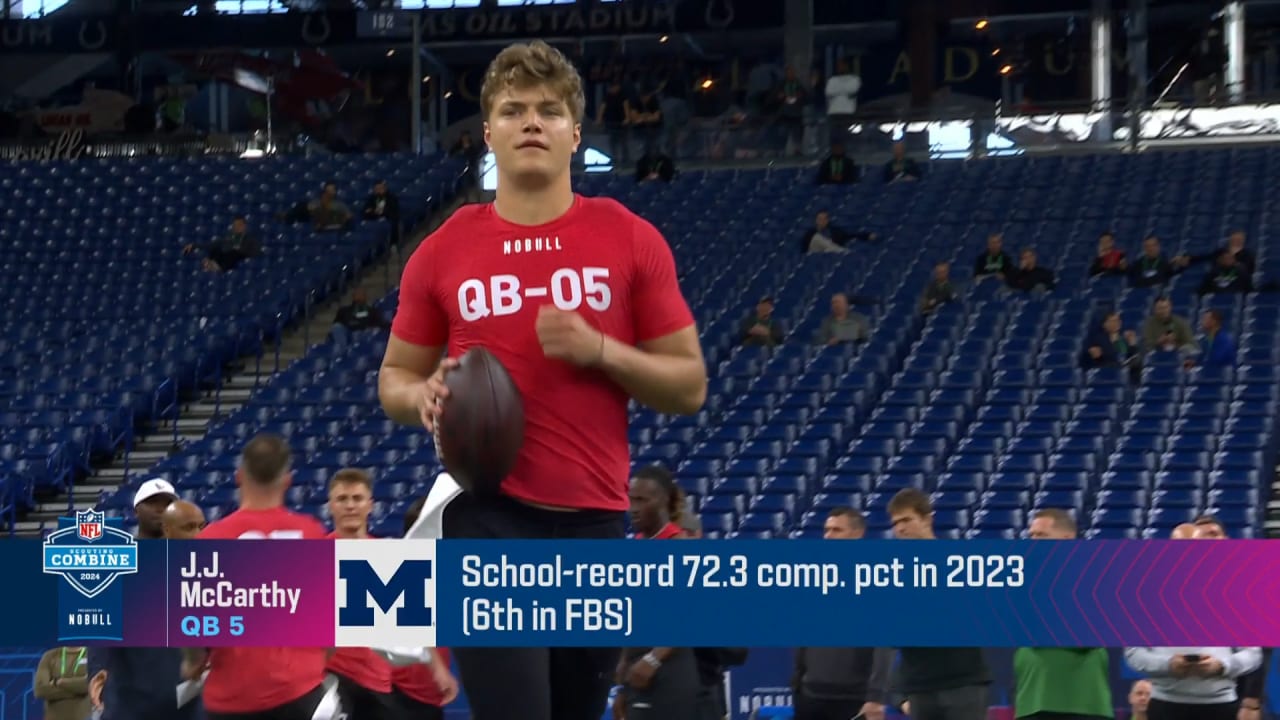 J.J. McCarthy's 2024 NFL Scouting Combine Workout