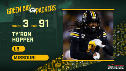 2024 NFL Draft Packers select Missouri LB Ty Ron Hopper in 3rd round No. 91 overall