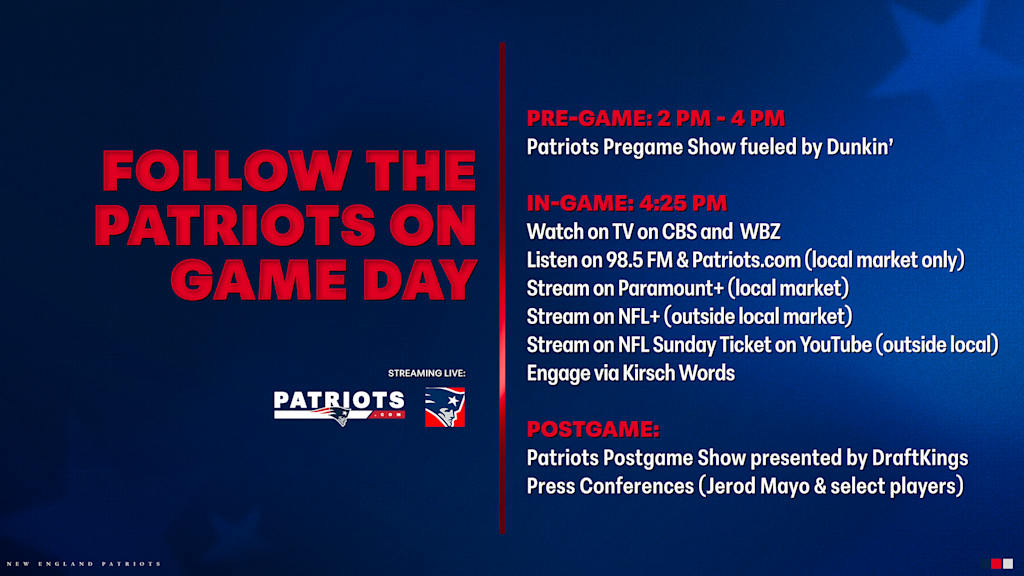 How to Watch Listen Patriots at Bills