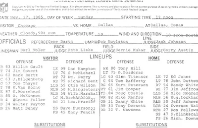 NFL's Greatest Games - 1985 Bears Vs. Cowboys | Pro Football Hall of Fame